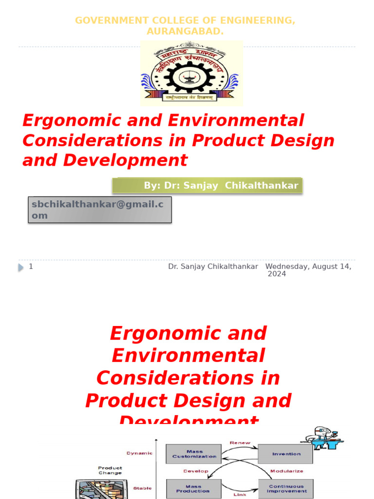 Ergonomics and Environmental Consideration in Design | PDF | Anatomical ...