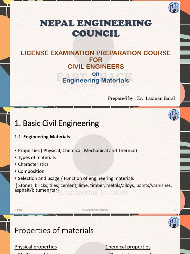 1 1 Engineering Materials B5 Pdf Rock Geology Lime Material