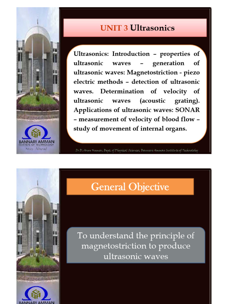 Ultrasonics: Properties and Applications | PDF | Waves | Electronic ...