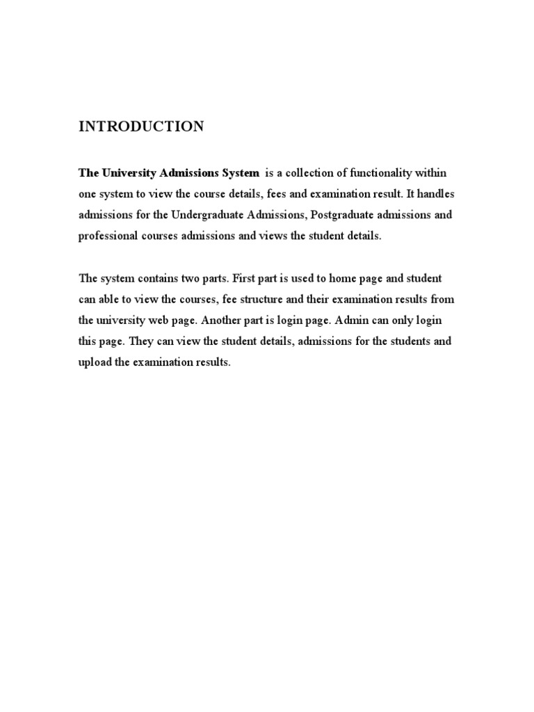 University Admissions System Overview | PDF | Java Script | Html