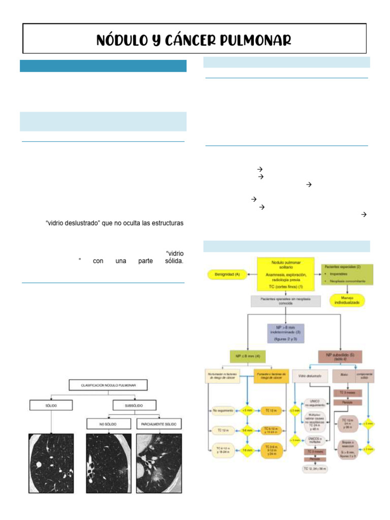 Nódulo y Cáncer Pulmonar | PDF | Cáncer de pulmón | Cáncer