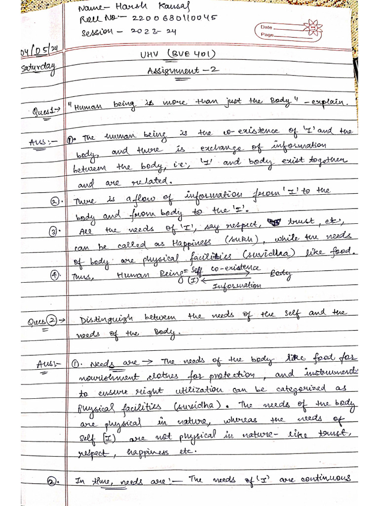 UHV Assignment 2 | PDF