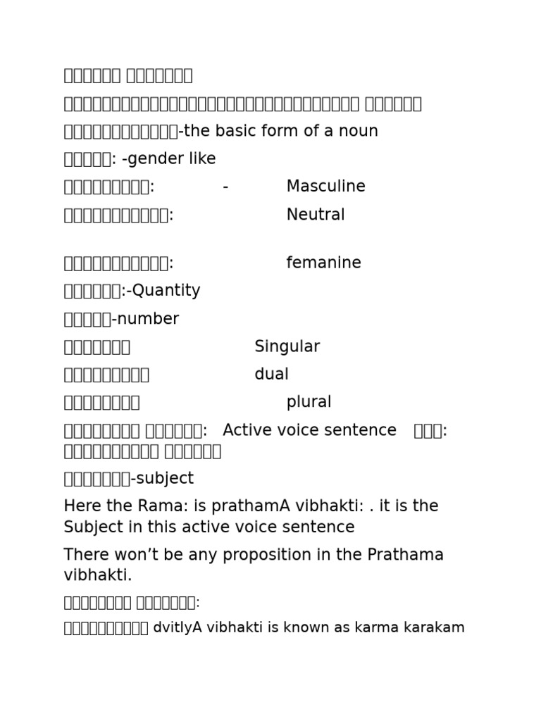 karaka,m | PDF | Grammatical Gender | Language Mechanics