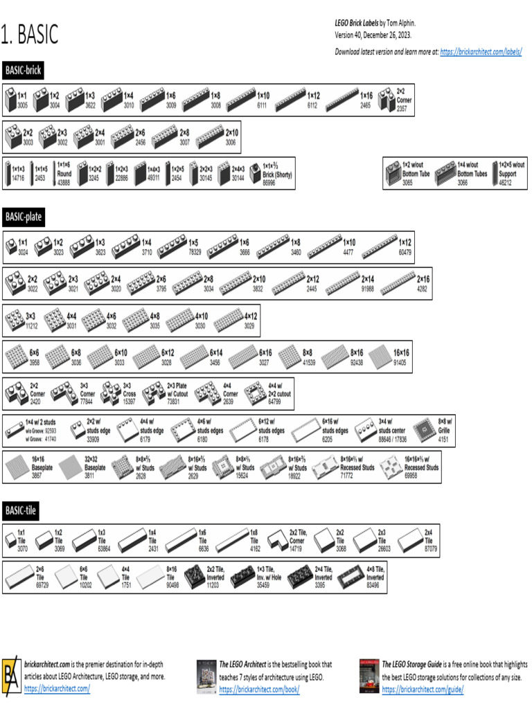 Printable LEGO Brick Labels PDF | PDF