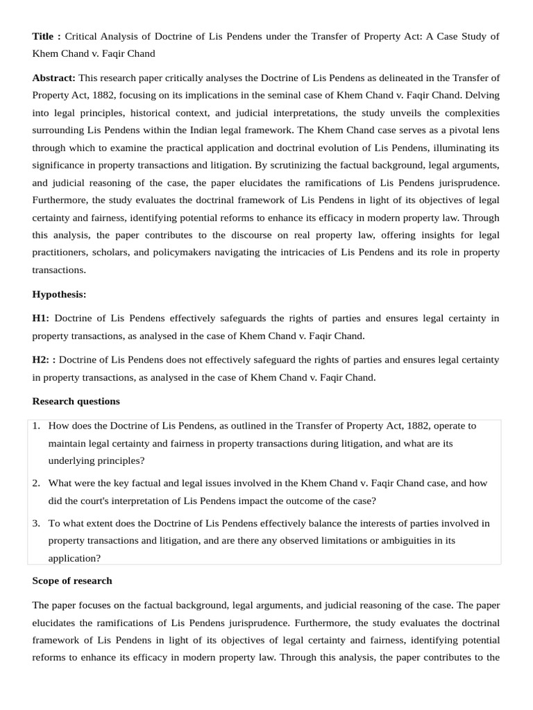 Property Law Synopsis - Book Review - India's Struggle To Independence - Bipan Chandra | PDF ...