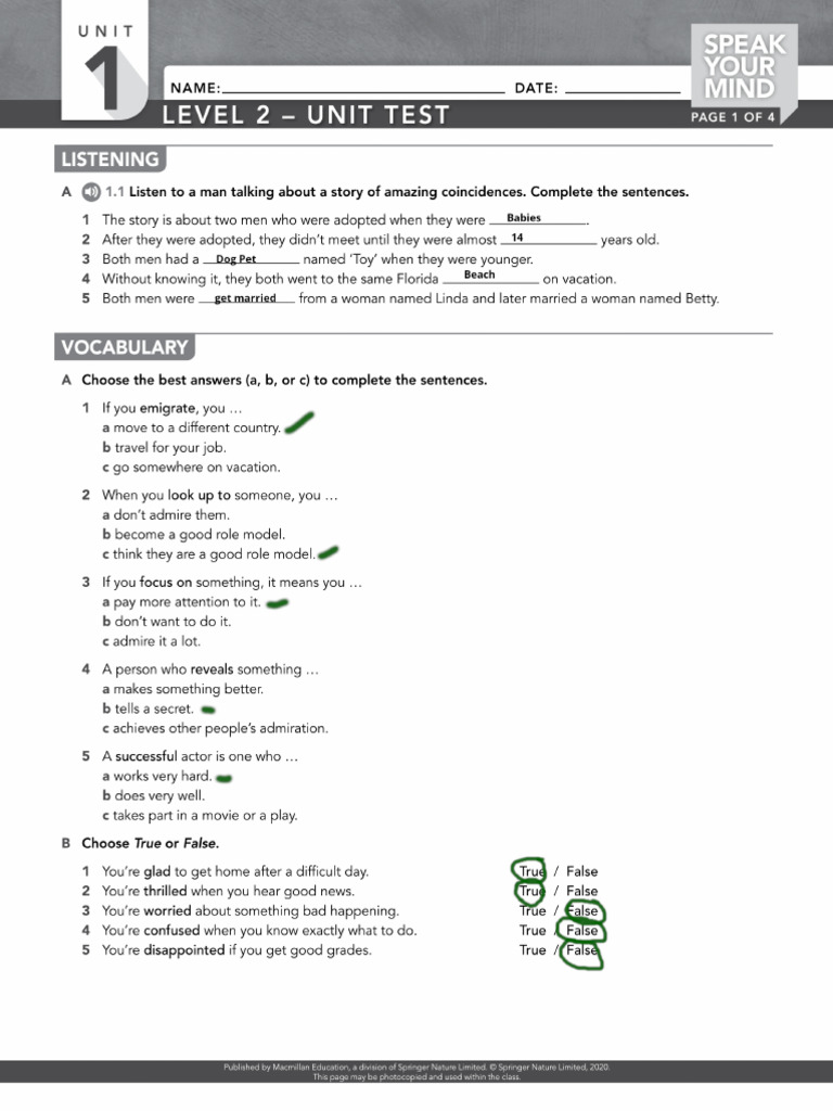 SYM 2 U01 Test Complete | PDF