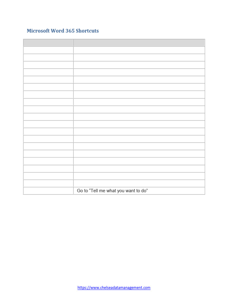 Microsoft Office 365 Shortcuts | PDF | Microsoft Word | Application ...