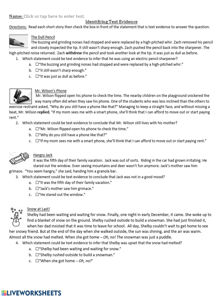 Citing Textual Evidence | PDF