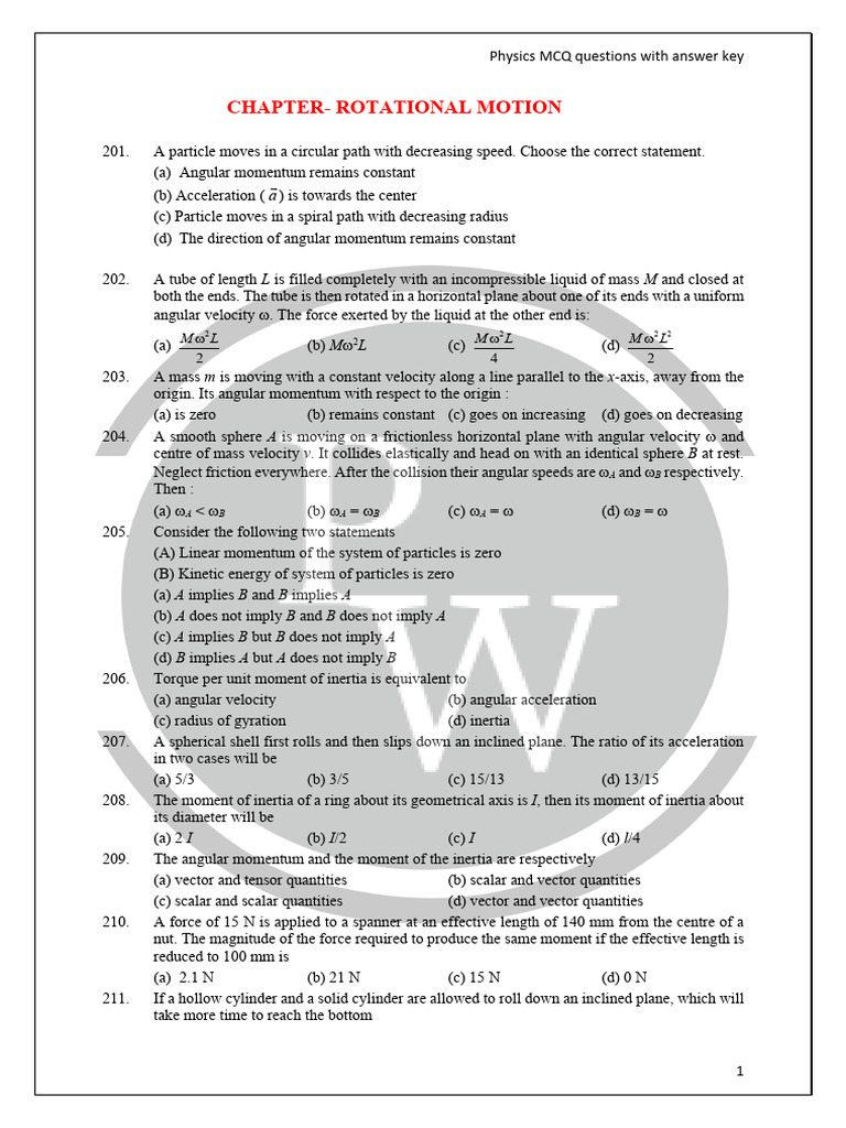 Rotational motion | PDF | Momentum | Angular Momentum