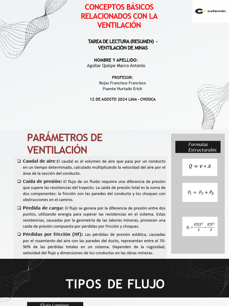Tarea de Lectura em 2024 Ventilación en Mina | PDF | Presión | Temperatura