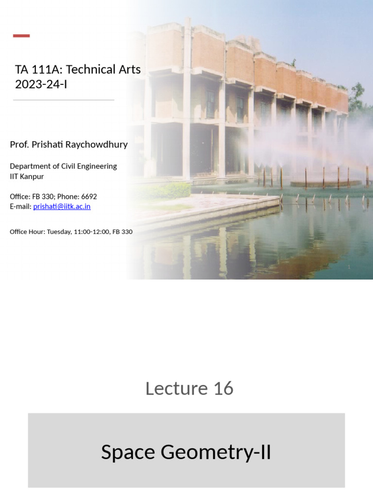 L16 - Space Geometry-I | PDF | Angle | Perpendicular