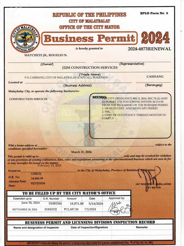 Business Permit 3rd Quarter 2024 - 20240706 - 074721 | PDF