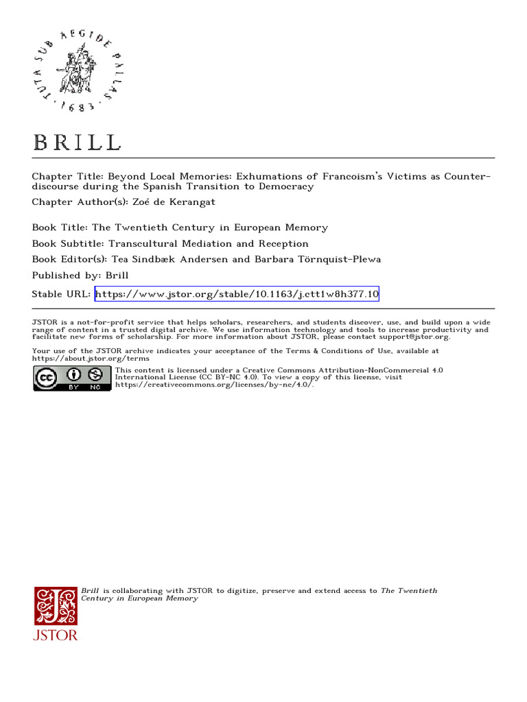 Exhuming Francoism's Victims in Spain | PDF | Francisco Franco | Burial