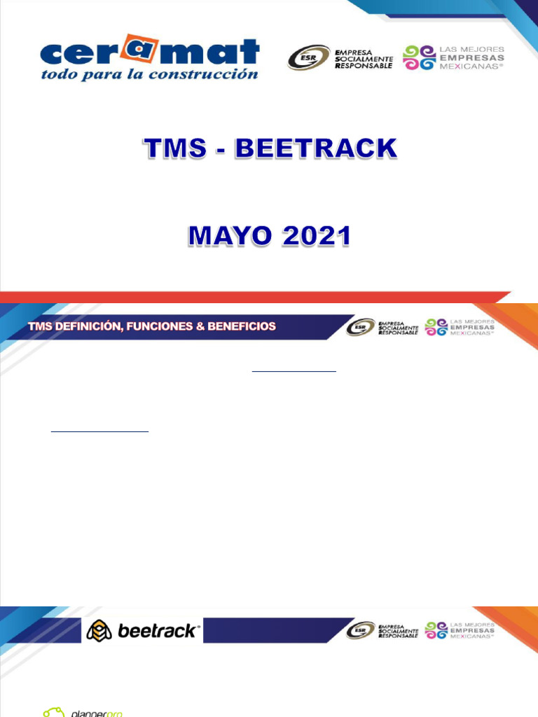 Funciones y Beneficios de Beetrack | PDF | Cadena de suministro ...