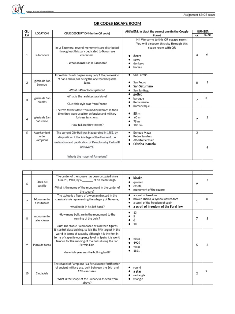 A2. ESCAPE ROOM Template | PDF