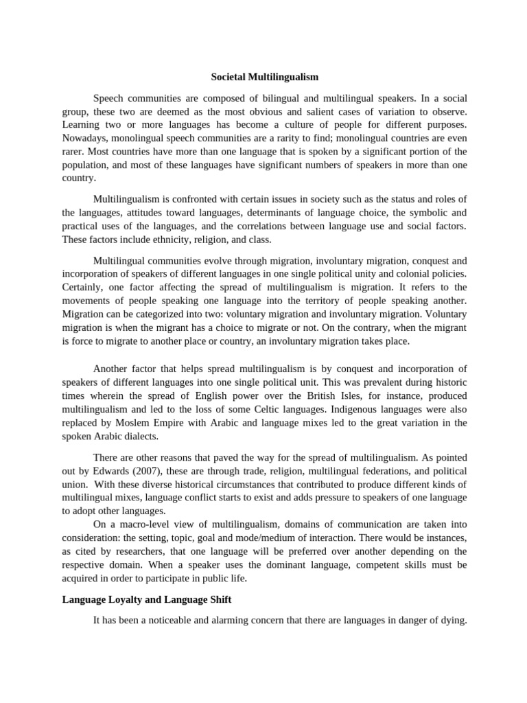 Sample Write-up 1 | PDF | Multilingualism | Linguistics