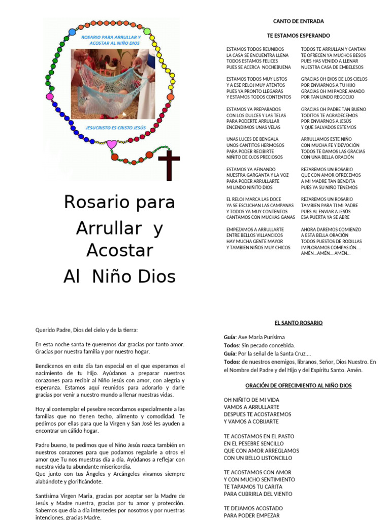 Rosario para Acostar al Niño Dios | PDF | María, madre de Jesús ...
