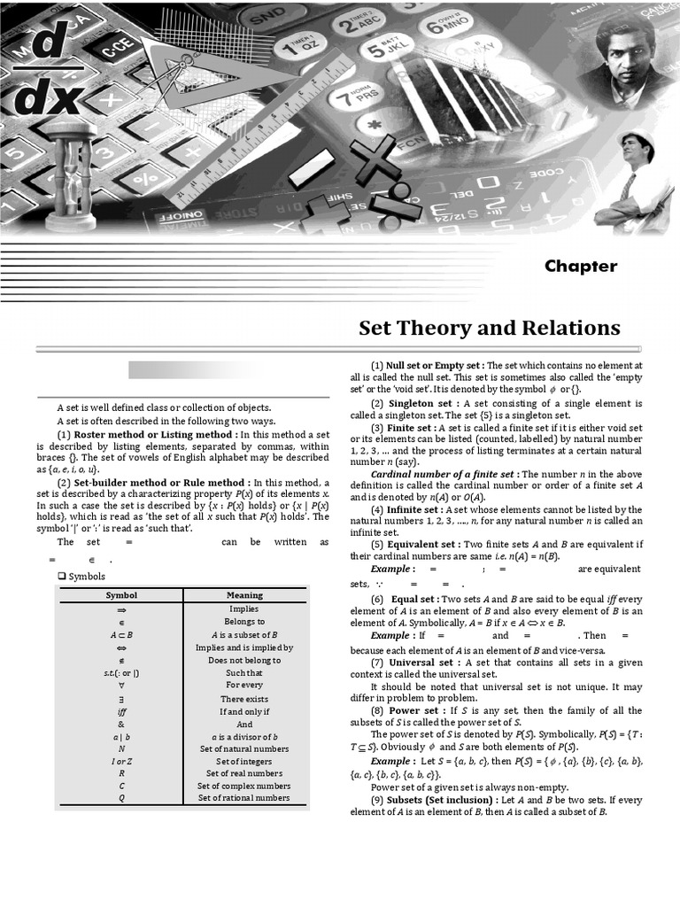 Set Theory Basics and Operations Guide | PDF | Set (Mathematics) | Algebra