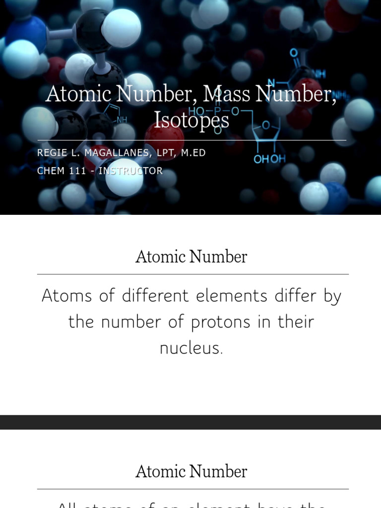 II. C. Atomic Number Mass Number Isotopes | PDF II. C. Atomic Number Mass Number Isotopes | PDF
