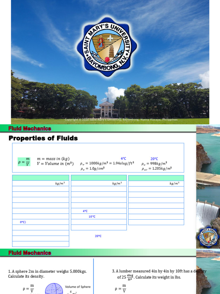 2 Properties of Fluids Part 2 | PDF | Density | Viscosity