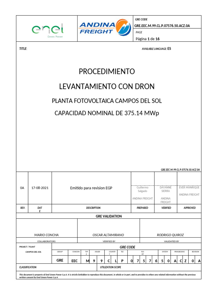 GRE - eec.M.99.CL.P.07576.50.ACZ.0A Procedimiento de Levantamiento Con ...