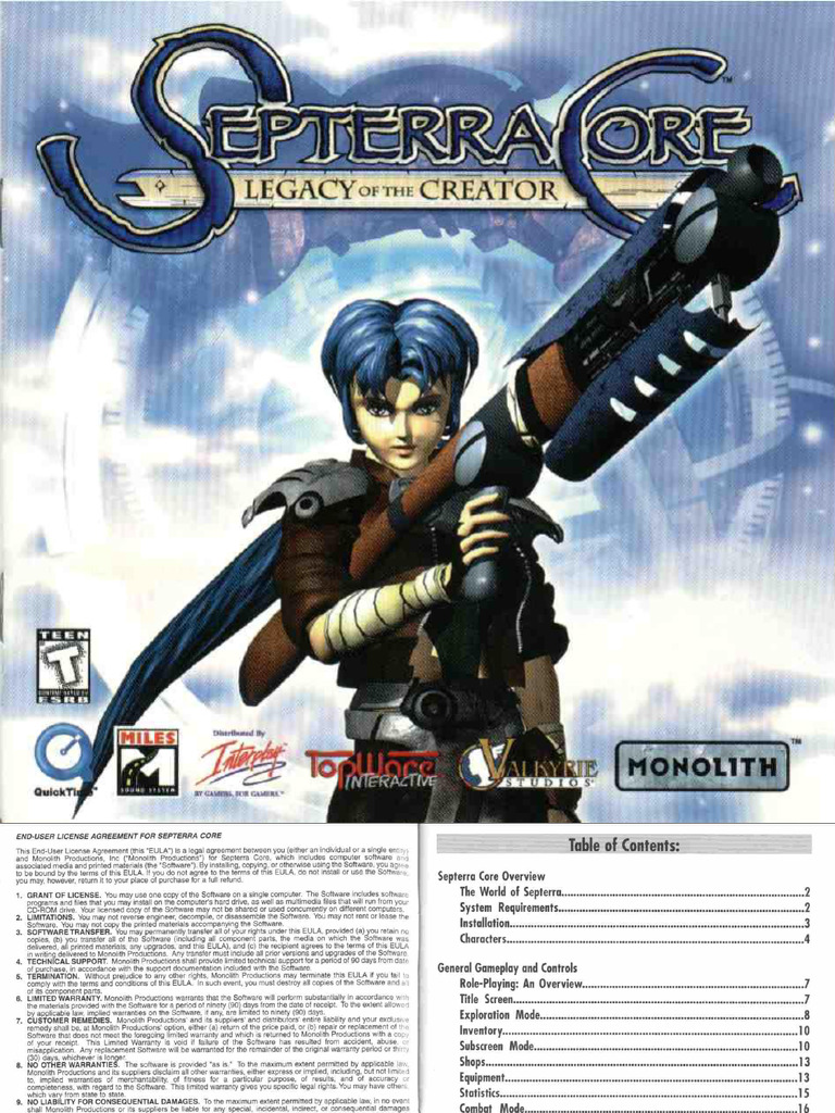 Septerra Core Manual1 | PDF