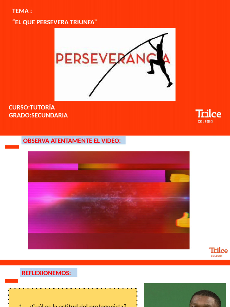 Sesión-El Que Persevera Triunfa.1° A 5° Año | PDF | Autoestima
