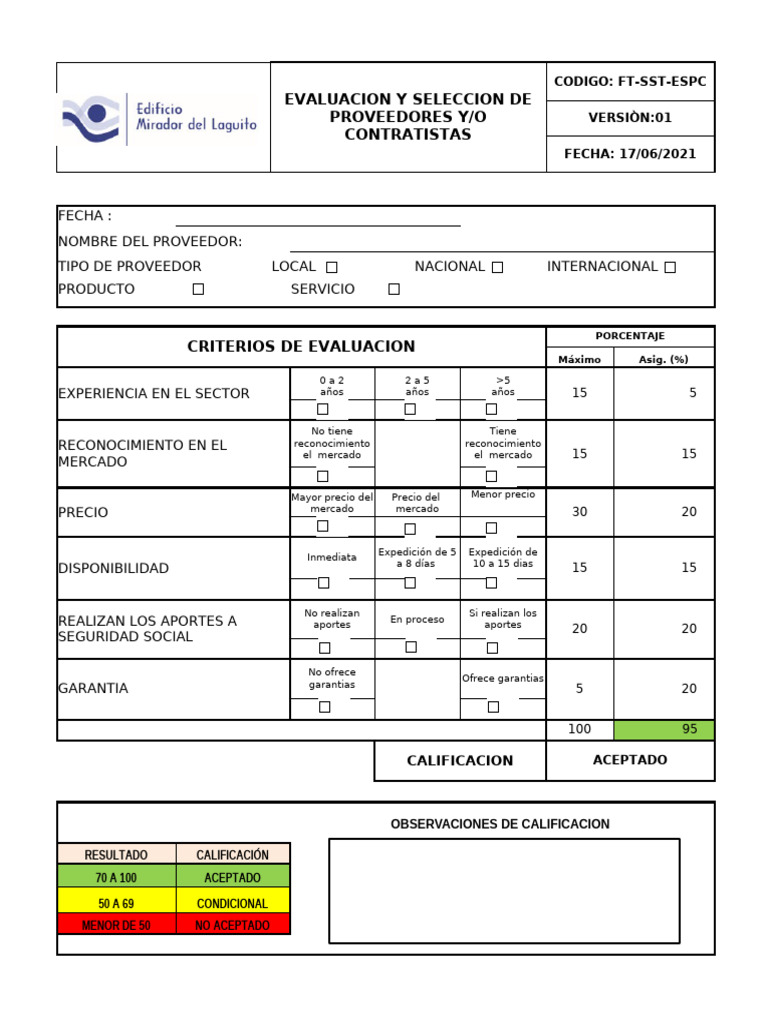 02.evaluacion y Seleccion de Proveedores | PDF | Economias 02.evaluacion y Seleccion de Proveedores | PDF | Economias