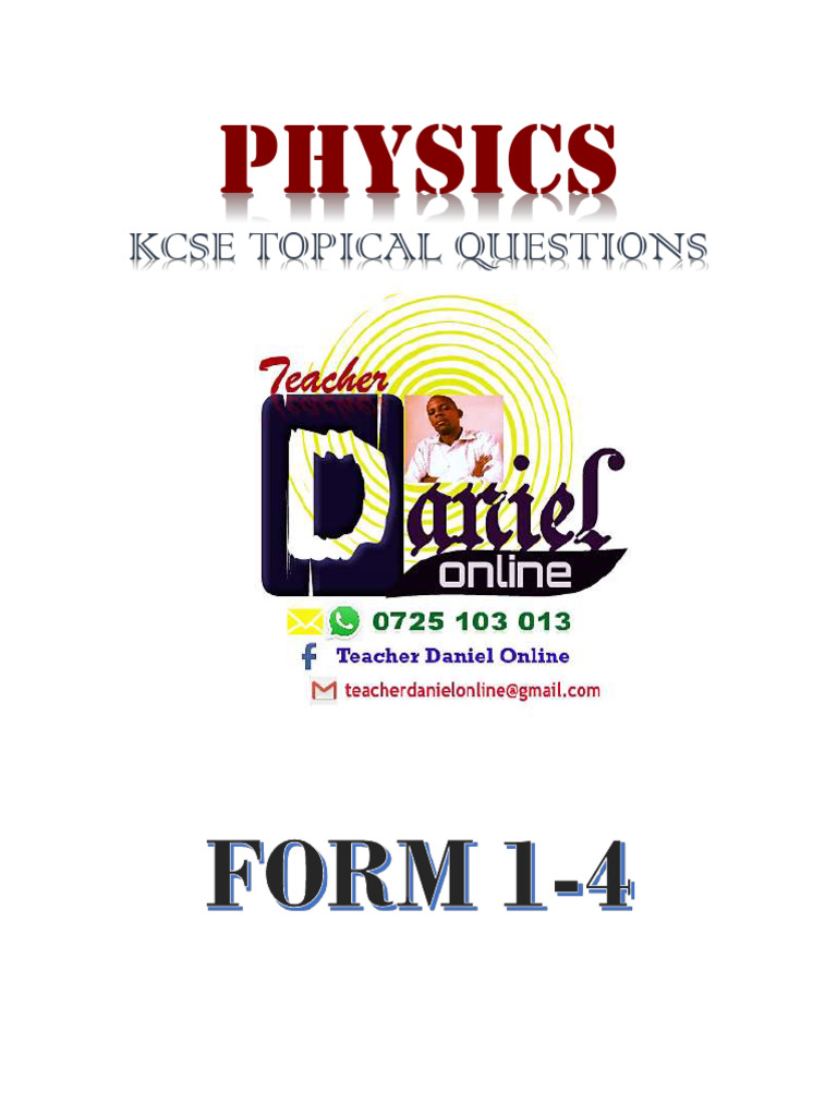 Kcse Topical Questions Physics PDF | PDF | Mirror | Magnetic Field