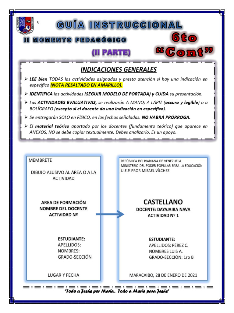 GUIA 6C II MOMENTO (ACT 2) | PDF | Puntuación | Sumario abstracto)