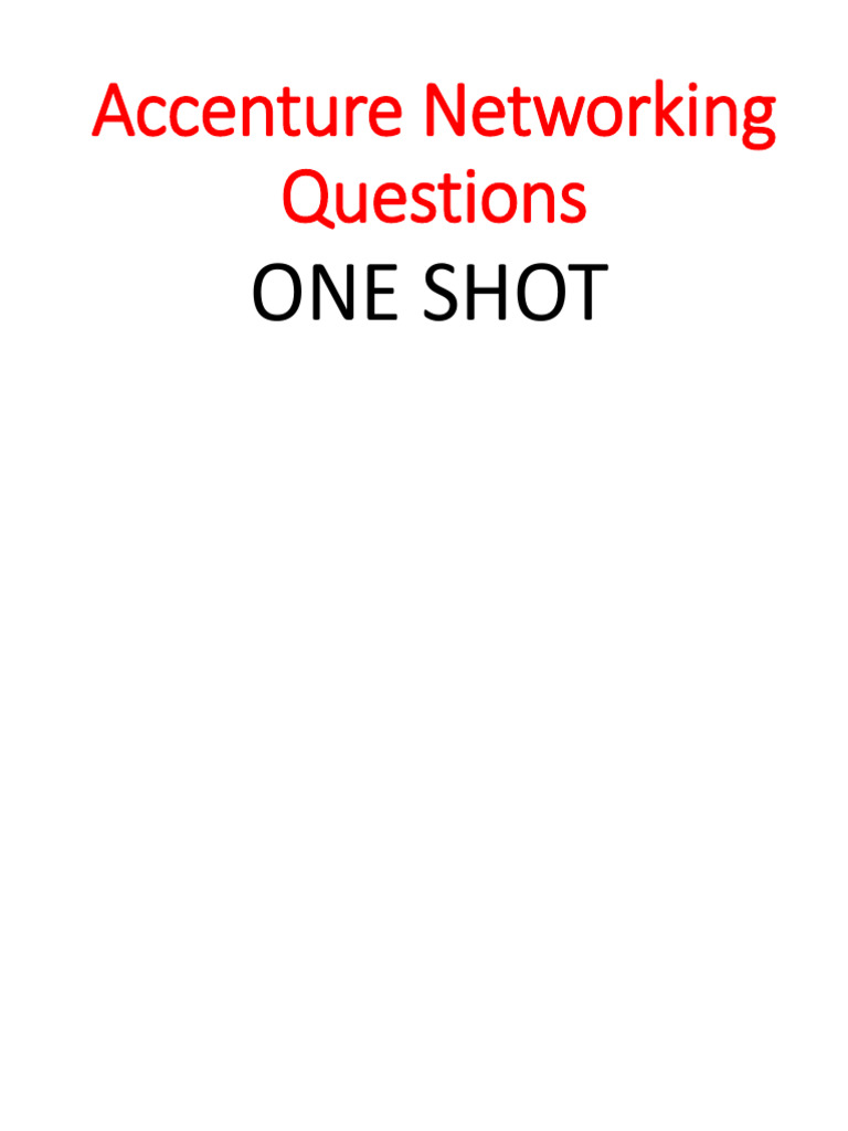 Accenture Networking Questions PDF | PDF | Internet Protocol Suite | Computer Network
