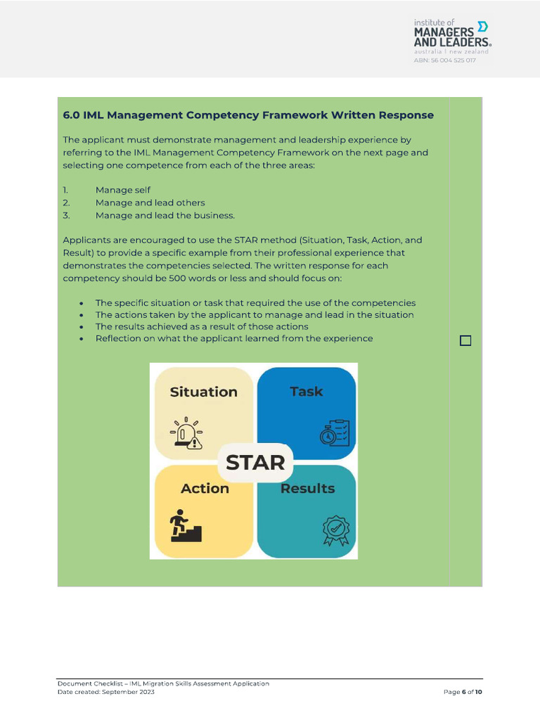 IML Competency Framework Essay Information | PDF