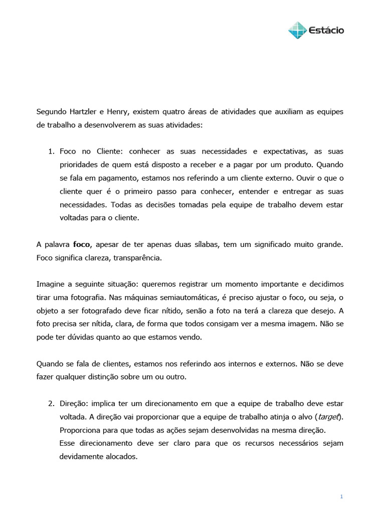 Trabalho em Equipe 1 | PDF