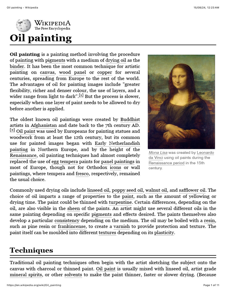 Oil Painting | PDF | Oil Painting | Visual Arts