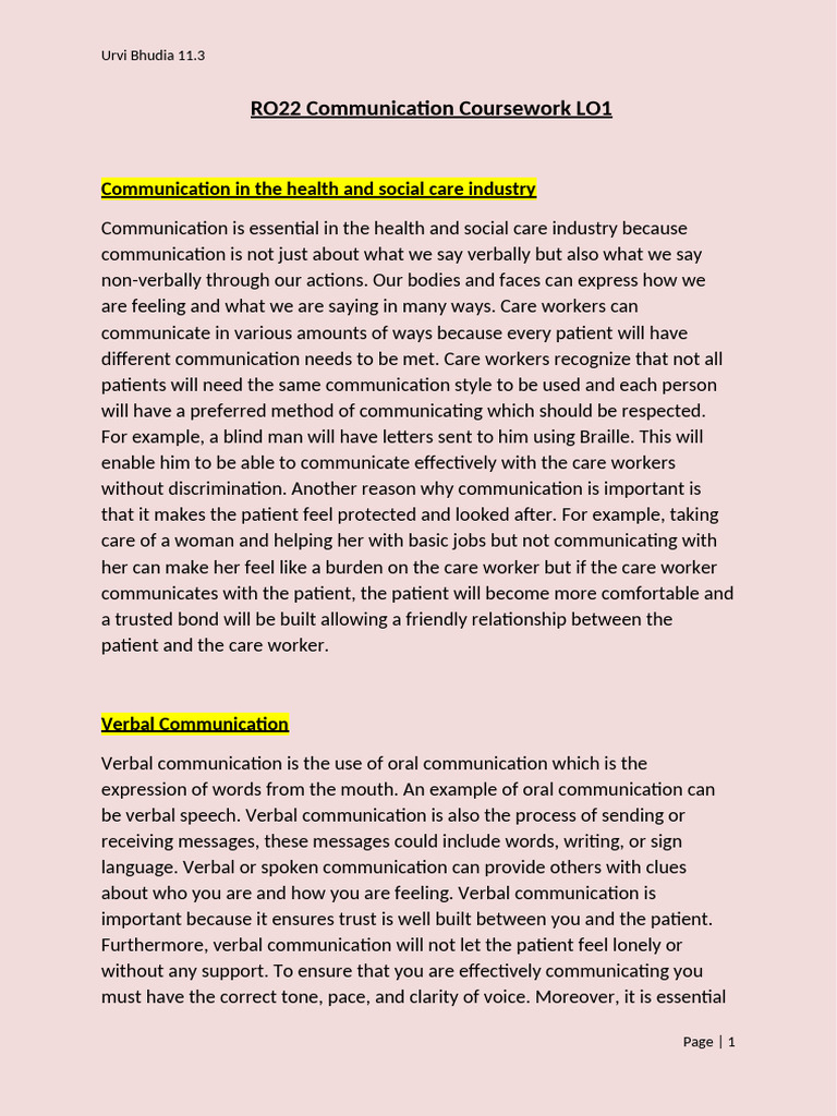 Ms Ghajar-LO1 Effective Communication Completed | PDF | Communication ...