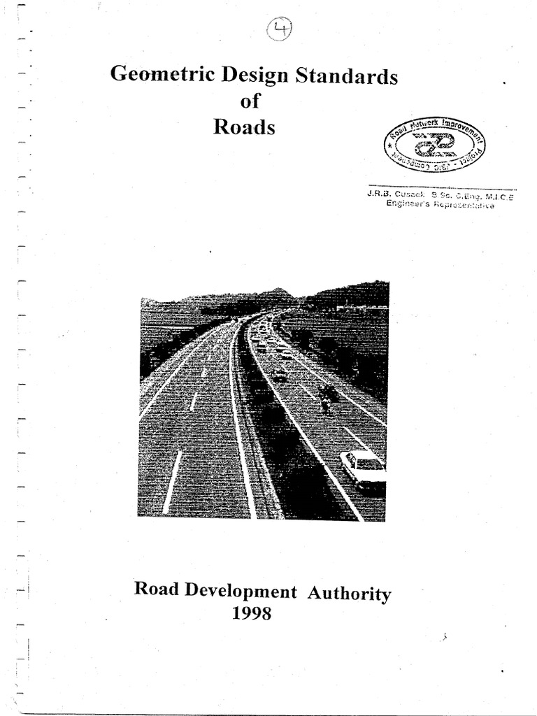 Geometric Design Standards of Roads RDA 1998 | PDF