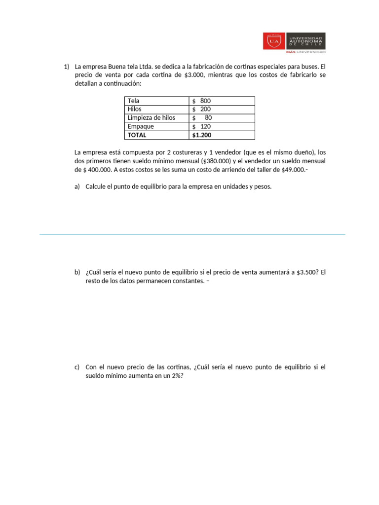Ejercicio Clases Capítulo 3 | PDF