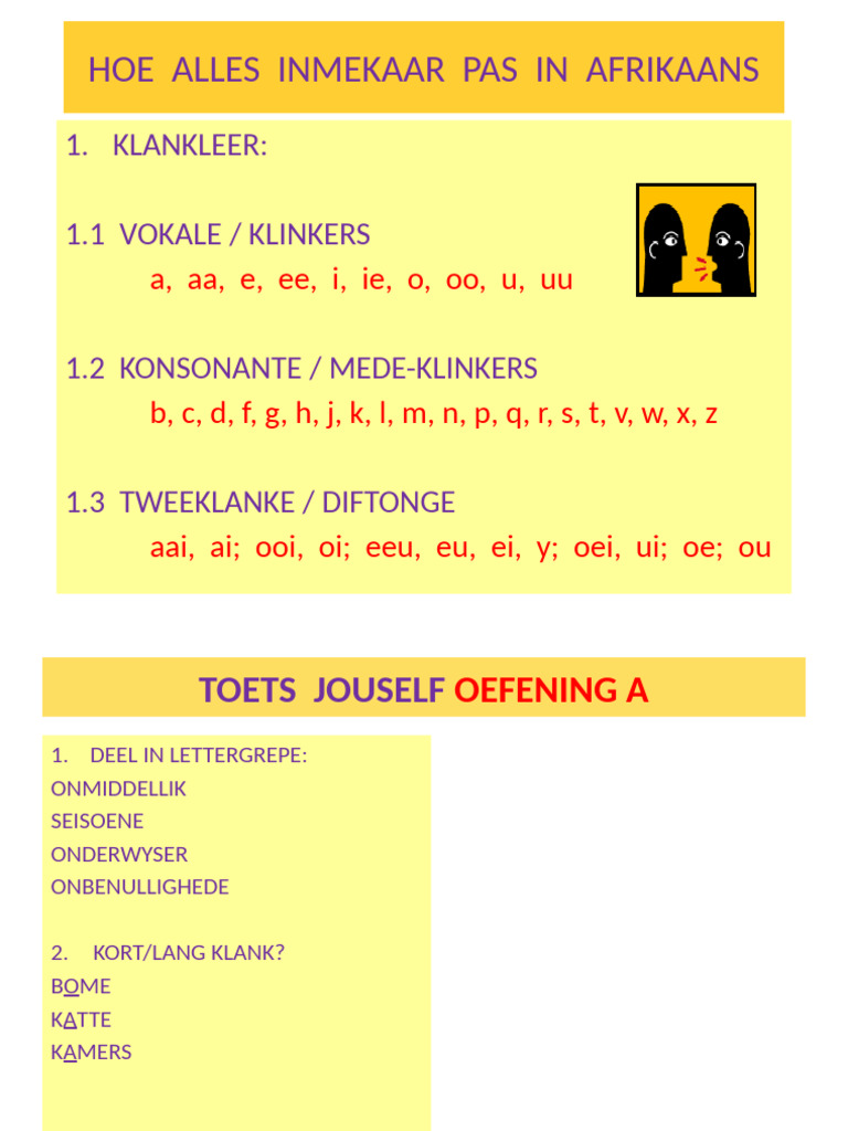 Afrikaans Taalwerk Vir Kids | PDF