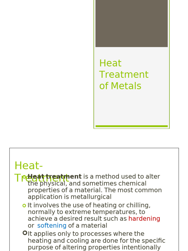 Heat Treatment of Metals | PDF | Heat Treating | Steel
