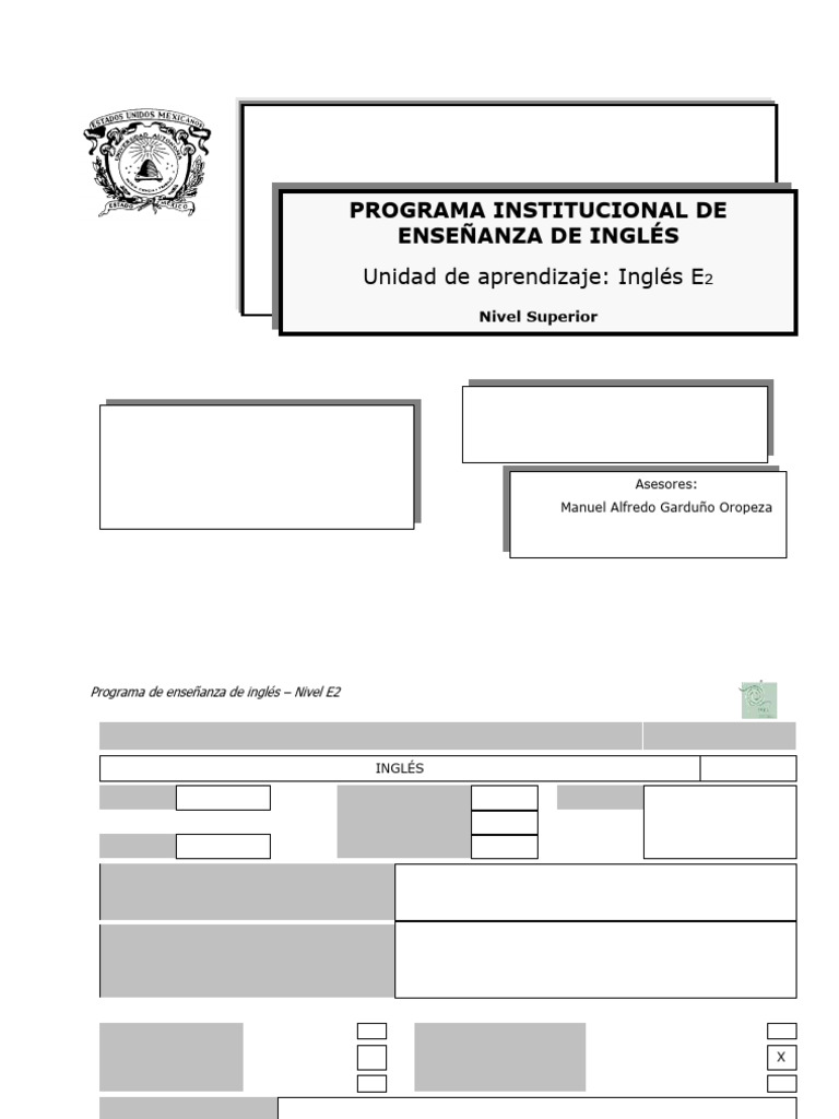 Programa E2 | PDF | Evaluación | Maestros