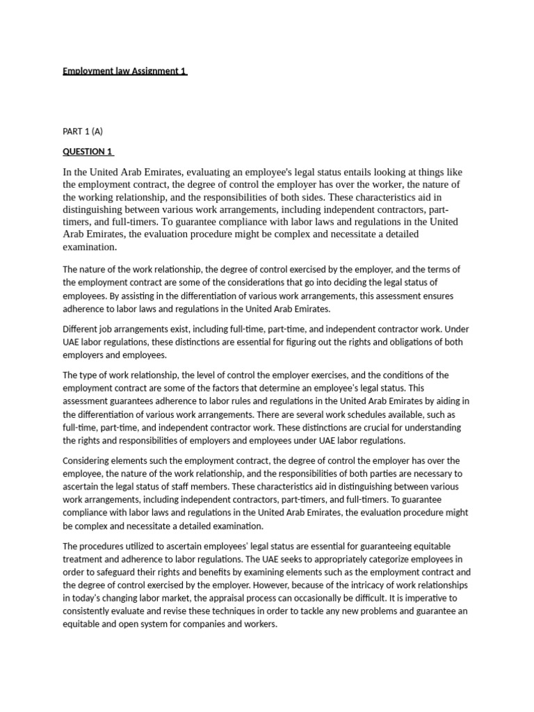 Emp Law Final Complete | PDF | Employment | Labour Law