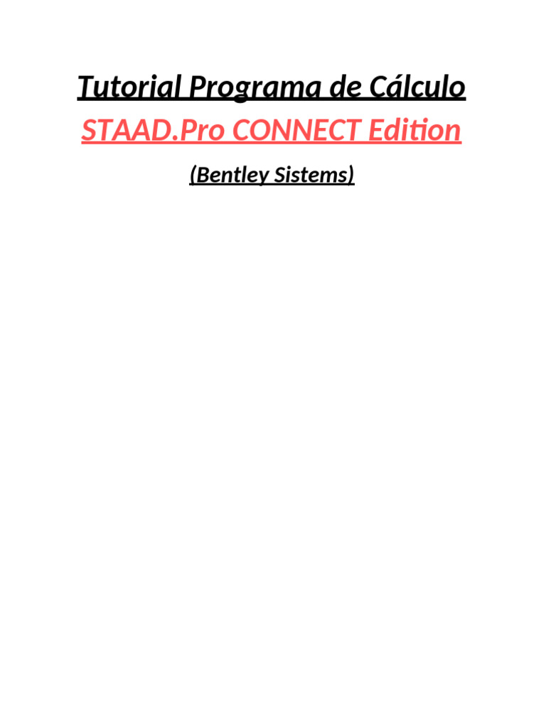 Tutorial STAAD Pro | PDF | Barlovento y sotavento
