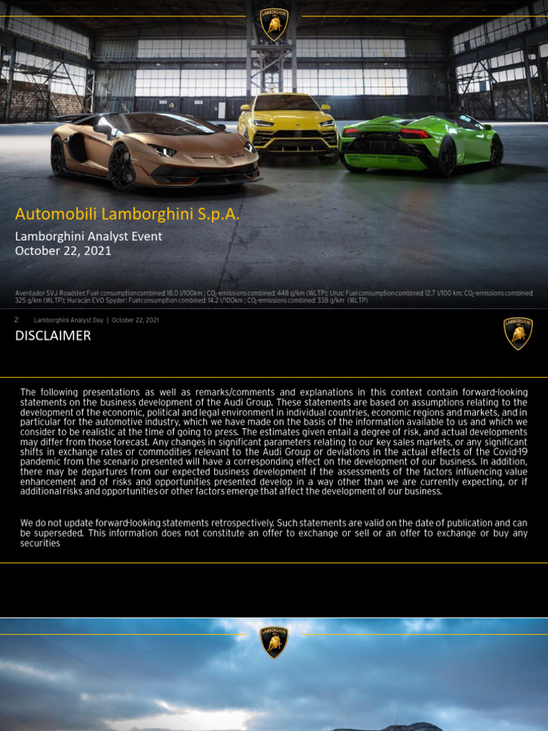 2021 10 22 Lamborghini IR Event Lamborghini Management | PDF | Brand ...