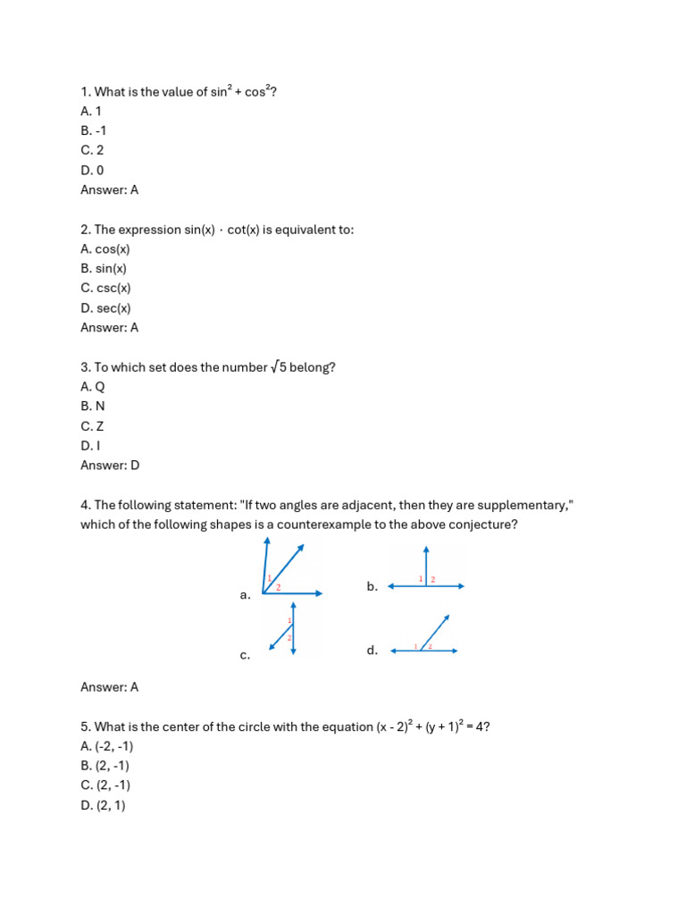 Yellow MATH - Saturday Morning | PDF | Trigonometric Functions ...