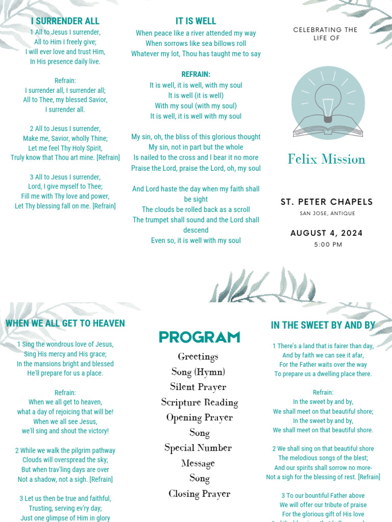 Funeral Service at Gabriel Residence Funda-Dalipe, San Jose, Antique ...