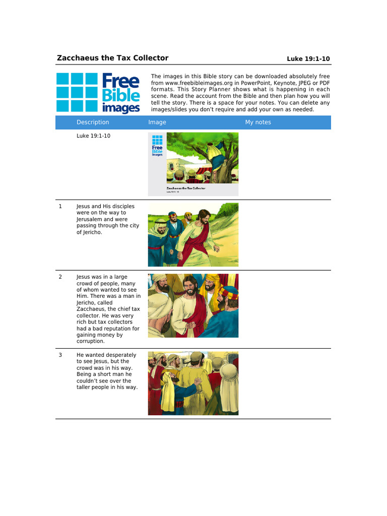 FB Zacchaeus StoryPlanner EN | PDF