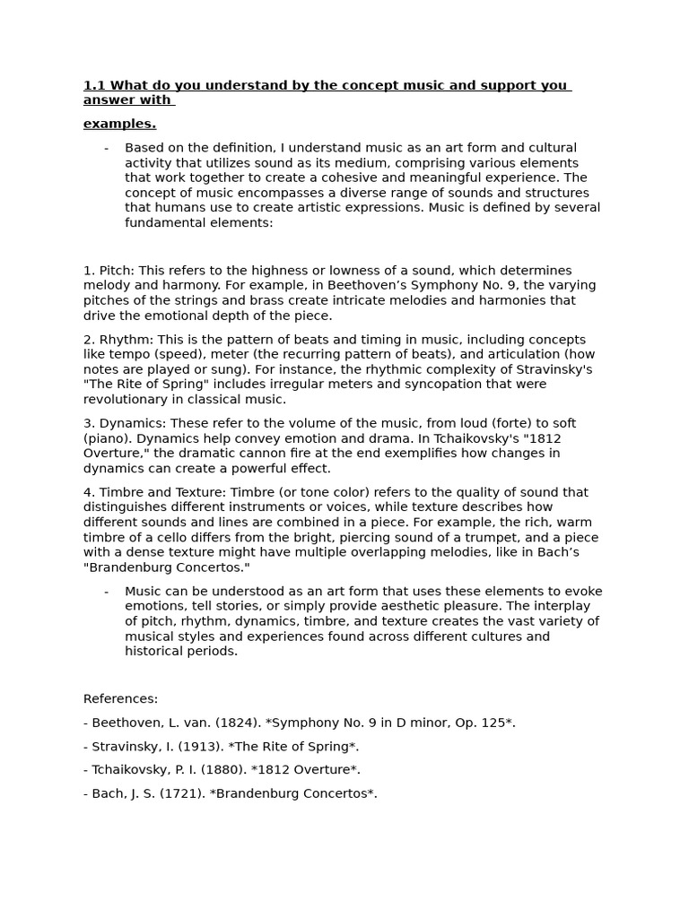 assignment info | PDF | Rhythm | Sound