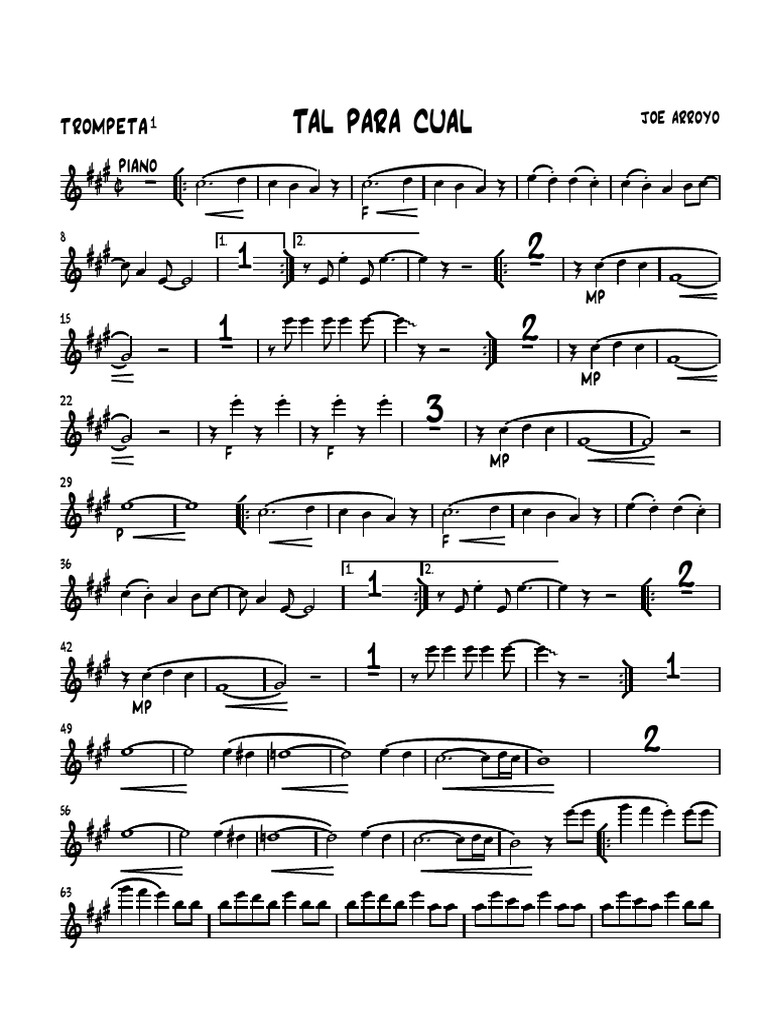Tal para Cual - Trompeta 1 | PDF
