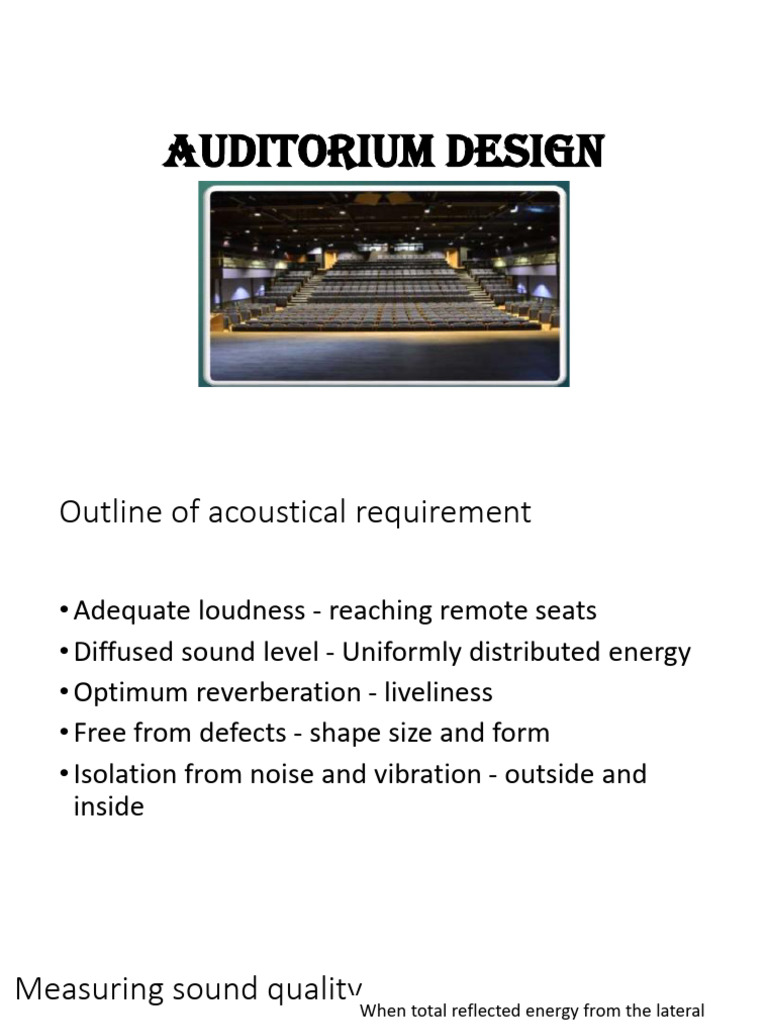 Auditorium Design-2 | PDF | Acoustics | Sound
