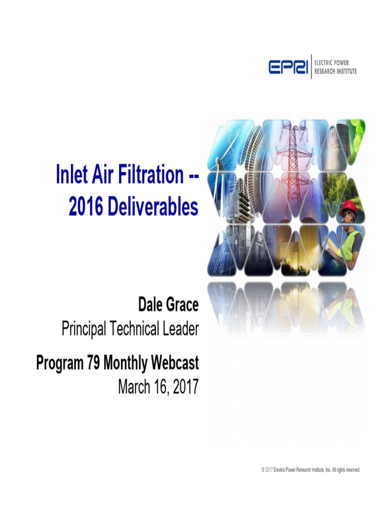 36855-2017 Inlet Air Filter Project Overview Webcast | PDF | Net ...